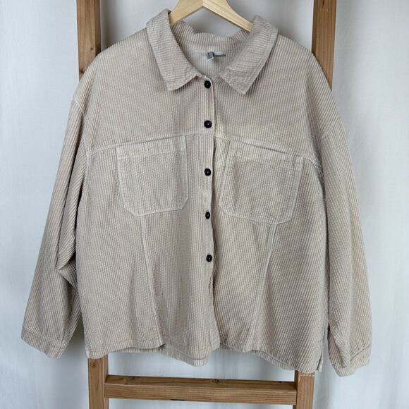 Kleen | Tops | Nwt Kleen Big Shirt Corduroy 0 Cotton Shirt Short Jacket ...